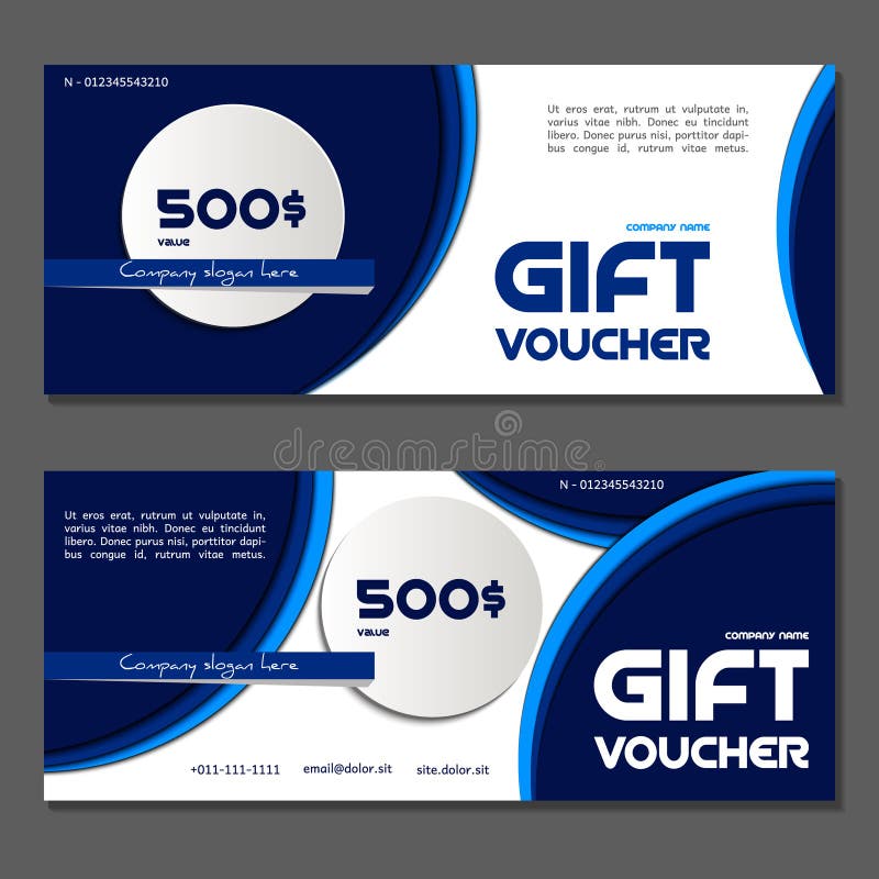 Gift Voucher. Coupon and Voucher Template for Company Corporate Stock ...