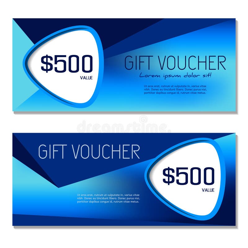 Gift Voucher. Coupon and Voucher Template for Company Stock Vector ...
