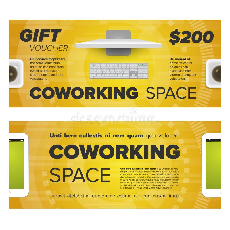 Gift Voucher Design Template Stock Vector - Illustration of voucher ...