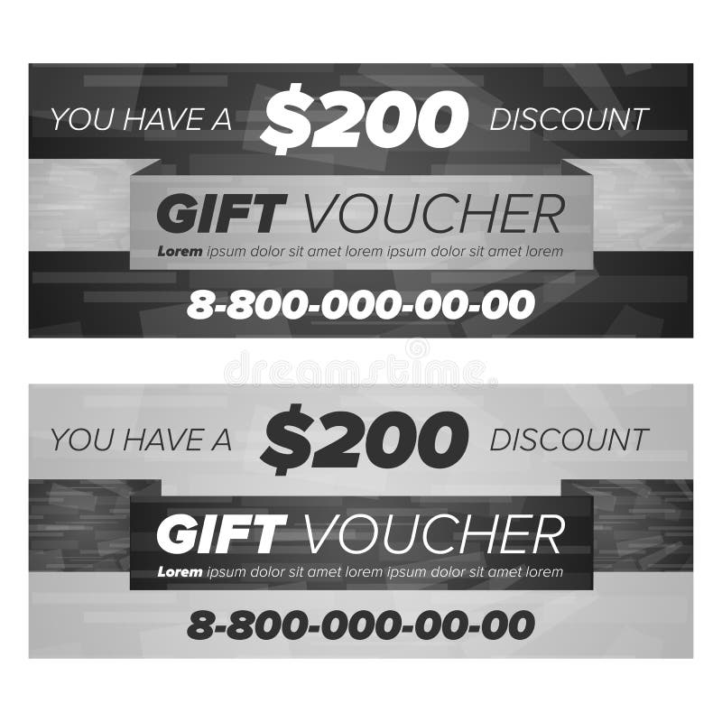 Gift voucher design stock vector. Illustration of template - 68141950