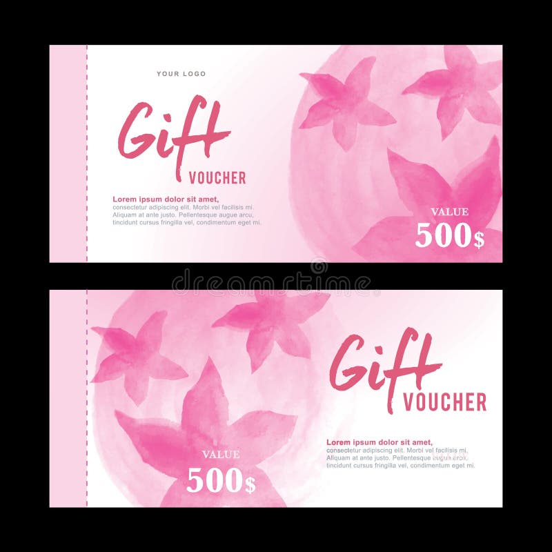 Gift Voucher Design. Vector Illustration Decorative Design Stock Vector ...