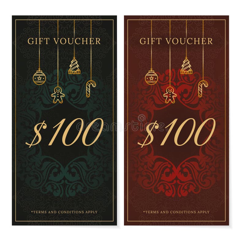 Gift Voucher Design. Vector Illustration Decorative Design Stock Vector ...