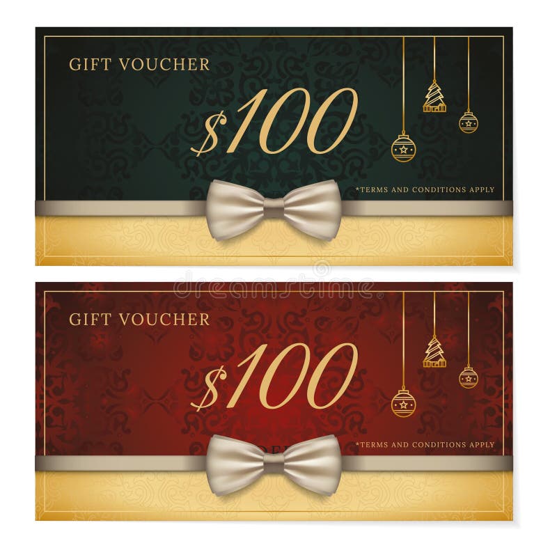 Gift Voucher Design. Vector Illustration Decorative Design Stock Vector ...