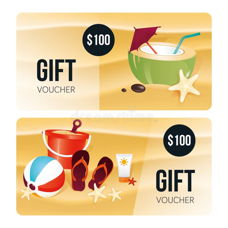 Gift Voucher Design. Vector Illustration Decorative Design Stock Vector ...