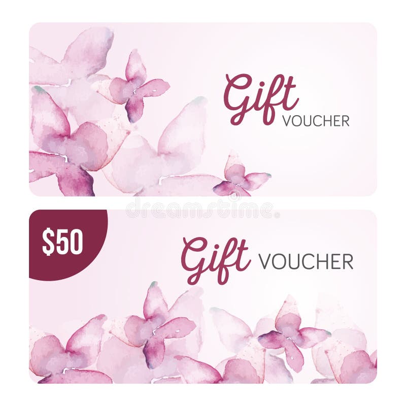 Gift Voucher Design. Vector Illustration Decorative Design Stock Vector ...
