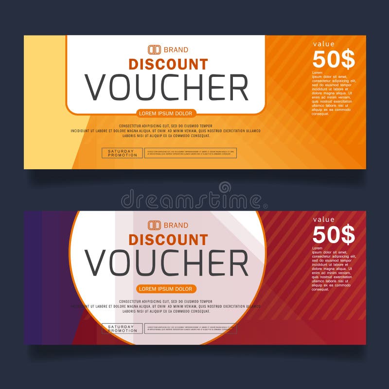 Gift Voucher Design Vector Template Stock Vector - Illustration of ...