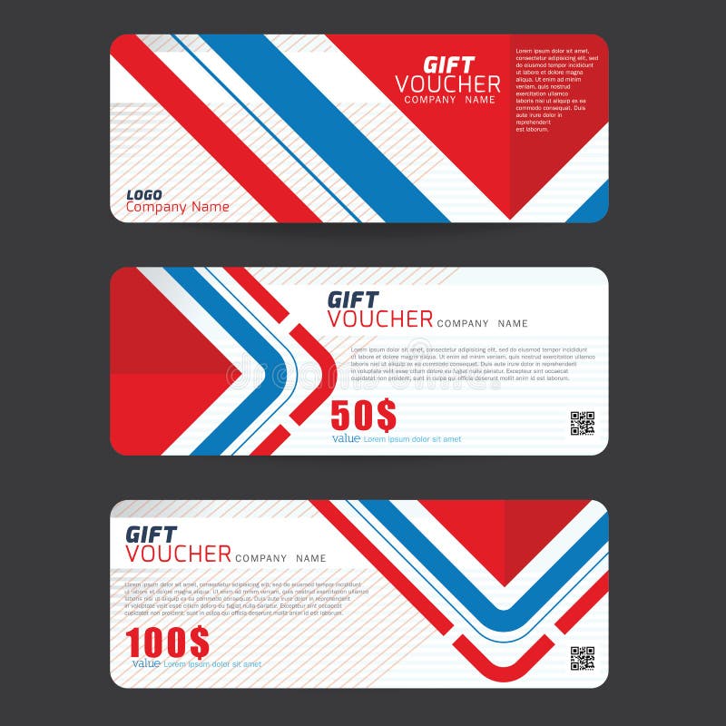 Gift Voucher Design Vector Template Stock Vector - Illustration of ...