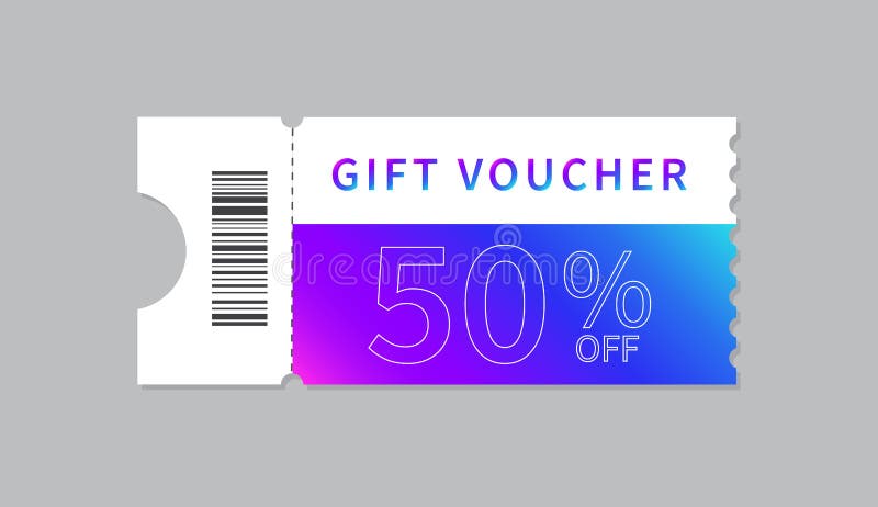 Gift Voucher Discount Template. Coupon Mockup Design. Vector ...