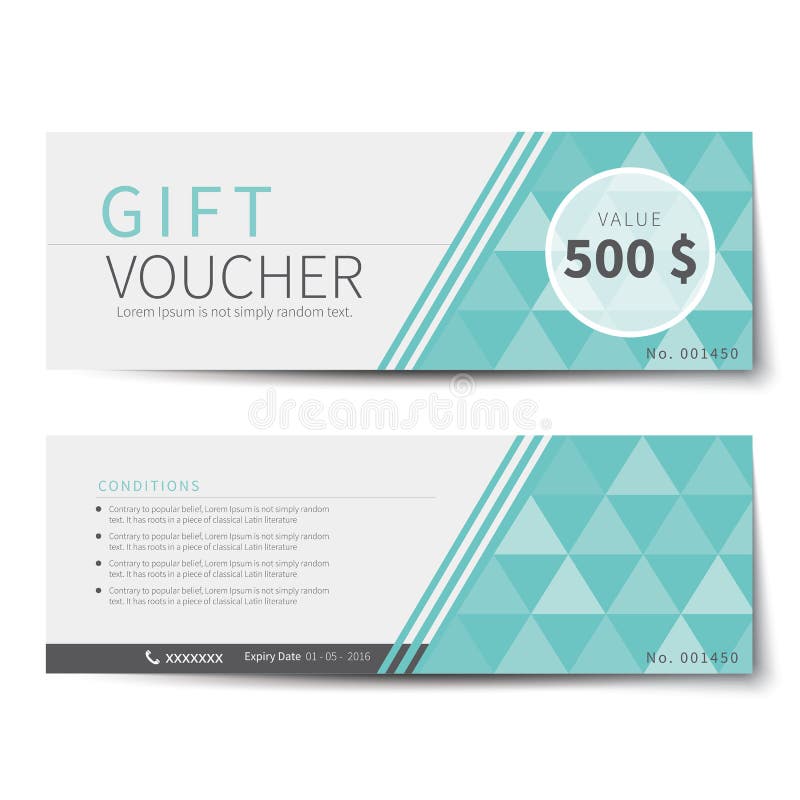 Gift Voucher Discount Template Design Stock Vector - Illustration of ...