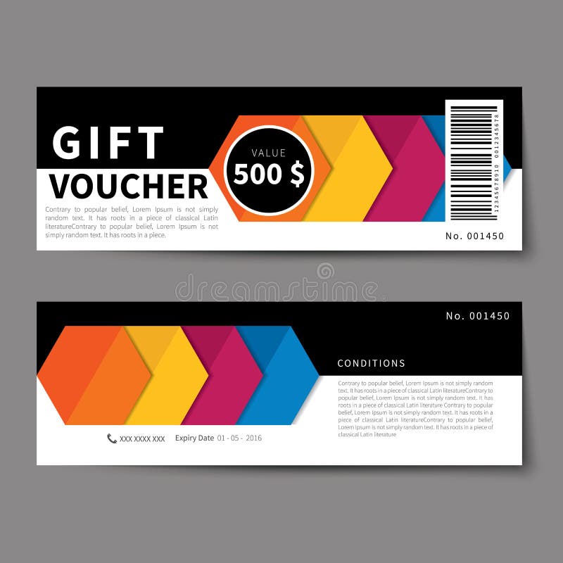 Discount Voucher Template with Thai Food Flat Design Stock Vector ...