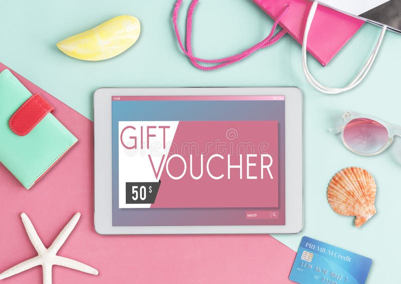 Gift Voucher Offer Coupon Concept Stock Image - Image of discount ...