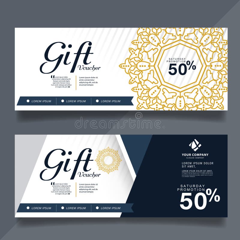 Pink Blue Gift Voucher Template Pattern,cute Gift Voucher Certificate ...