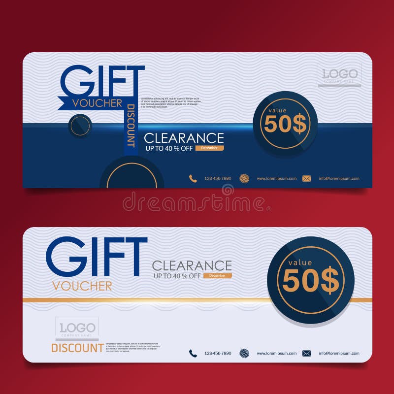 Pink Blue Gift Voucher Template Pattern,cute Gift Voucher Certificate ...