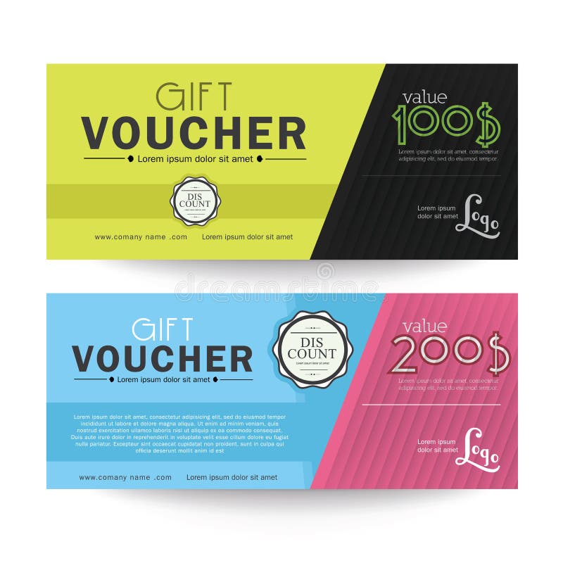 Gift Voucher Premier Color stock vector. Illustration of offer - 60391195