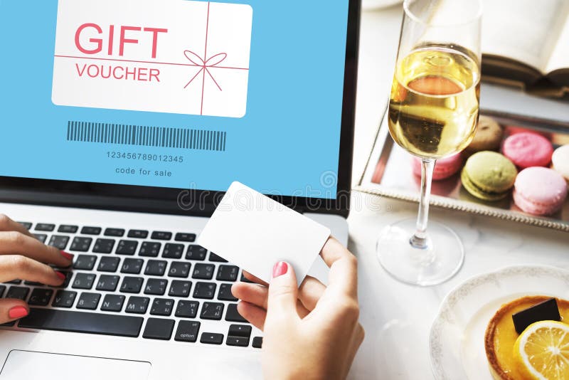 Gift Voucher Promo Code Concept Stock Image - Image of credit, card ...