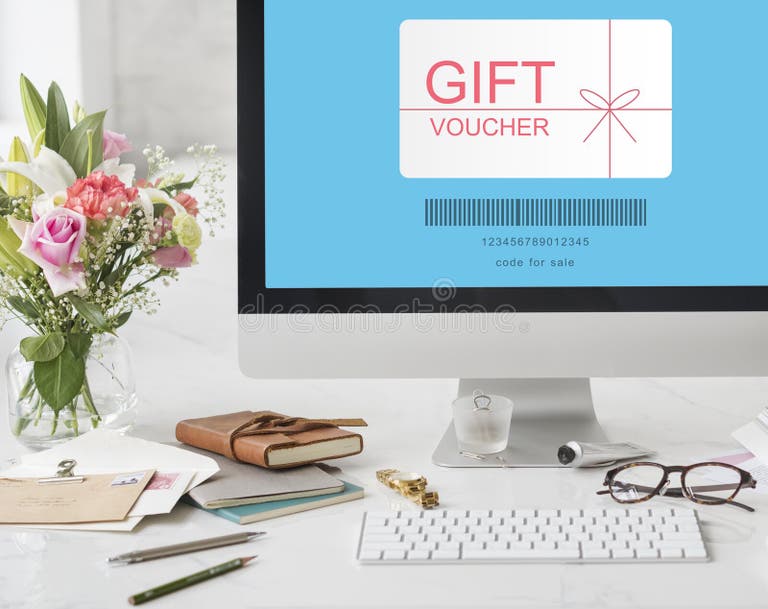 Gift Voucher Promo Code Concept Stock Photo - Image of offer, device ...