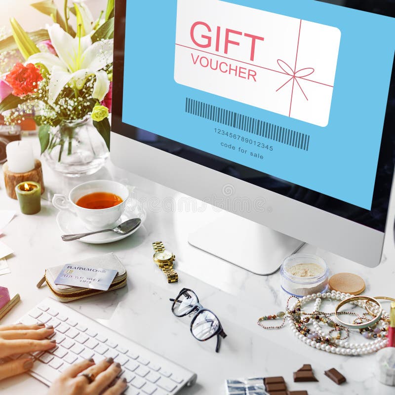 Gift Voucher Promo Code Concept Stock Image - Image of card ...