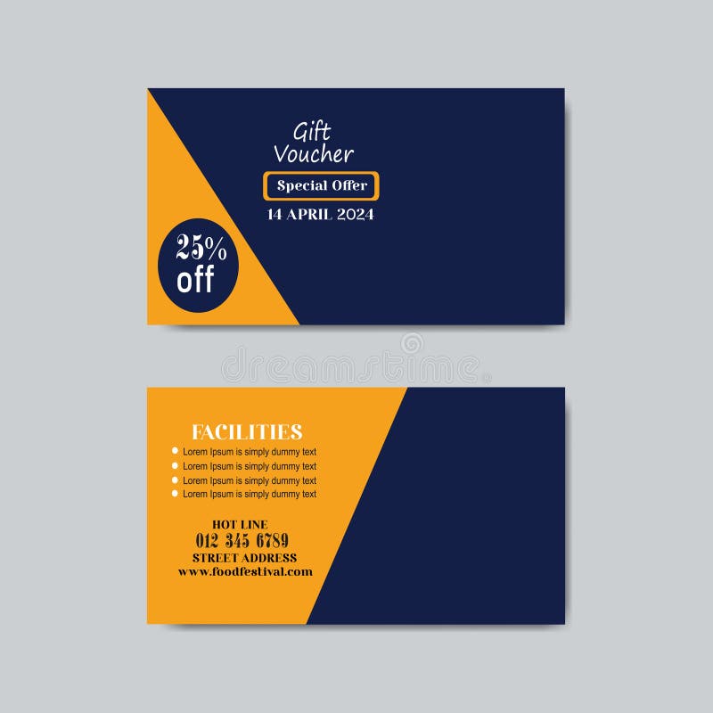 Gift Voucher Sale Template Design with Simple Style Stock Vector ...