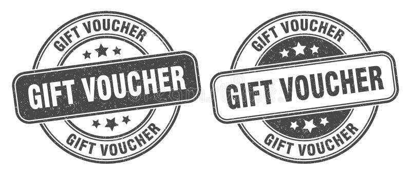 Gift Voucher Stamp. Gift Voucher Label. Round Grunge Sign Stock Vector ...