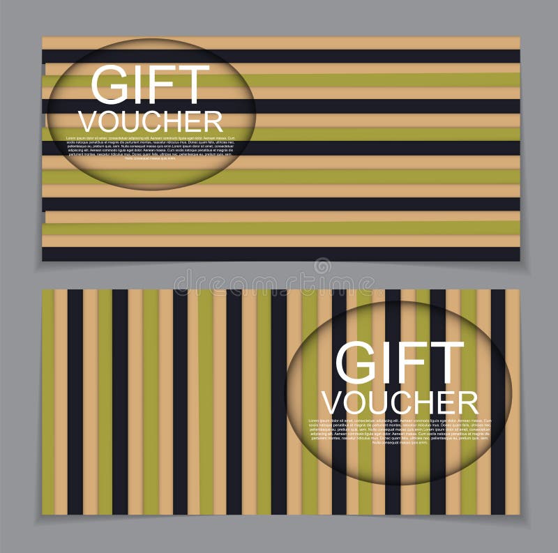 Gift Voucher Template with Abstract Background. Vector Illustrat Stock ...