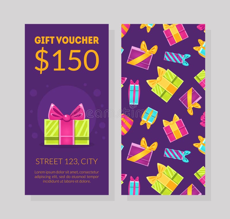 Gift Voucher Template, Certificate or Coupon with Market Special Offer ...