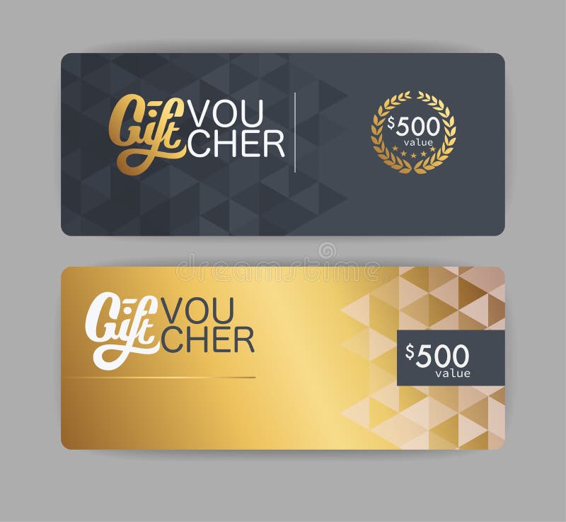 Gift voucher template stock vector. Illustration of design - 63623035