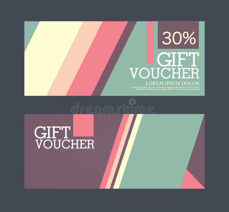 Gift voucher template stock vector. Illustration of gift - 64041832