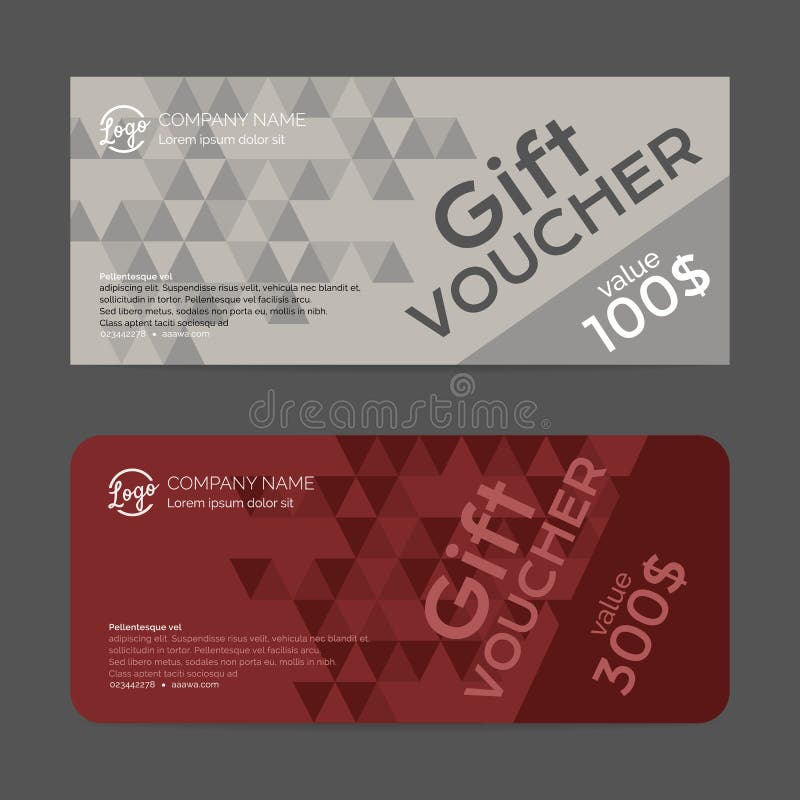 Gift voucher template stock vector. Illustration of monetary - 62107716