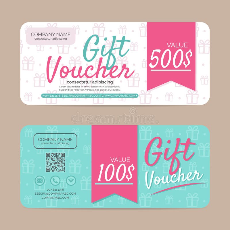 Gold Gift Voucher Template, Coupon Design, Gift Certificate Stock ...