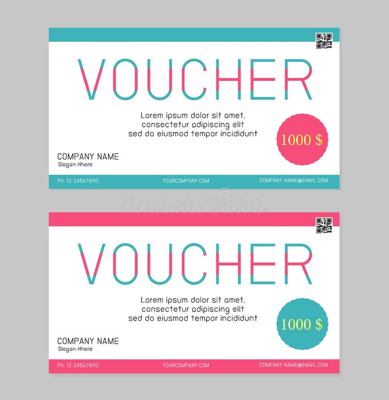 Gift Voucher Template and Modern Pattern. Voucher Template with ...