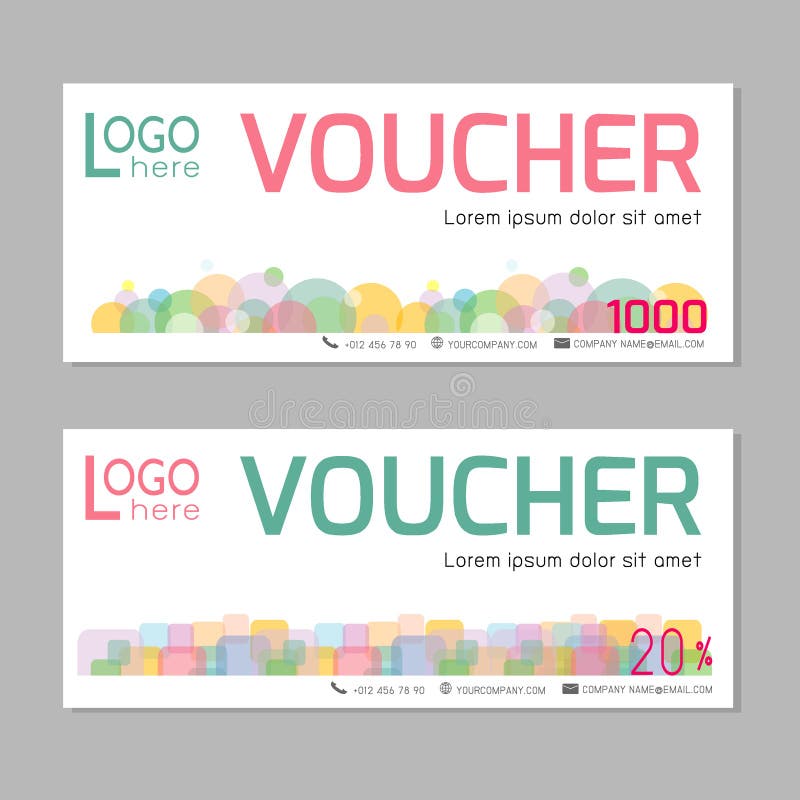 Gift Voucher Template and Modern Pattern. Voucher Template with Premium ...