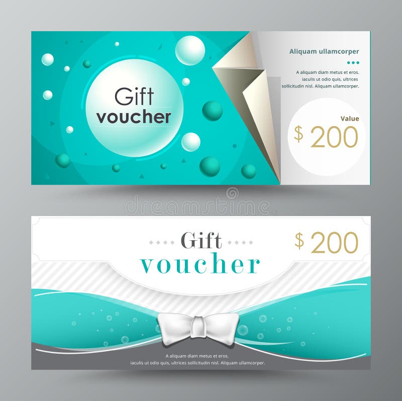 Gift Voucher Template. Promotion Card, Coupon Design Stock Vector ...