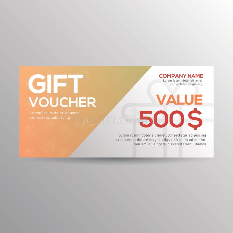 Gift voucher template stock vector. Illustration of shopping - 80532909