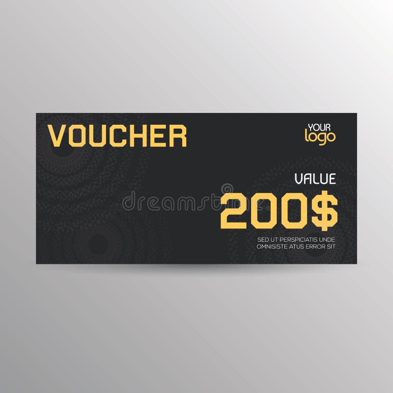 Gift voucher template stock vector. Illustration of template - 80533307