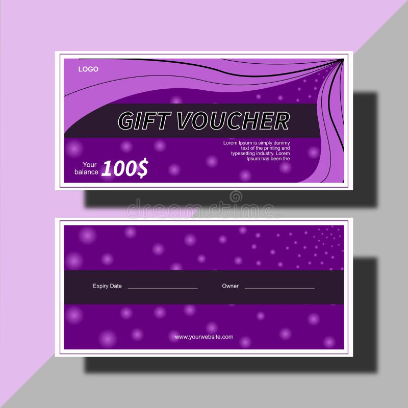 A Gift Voucher Template with Two Designs Stock Vector - Illustration of ...