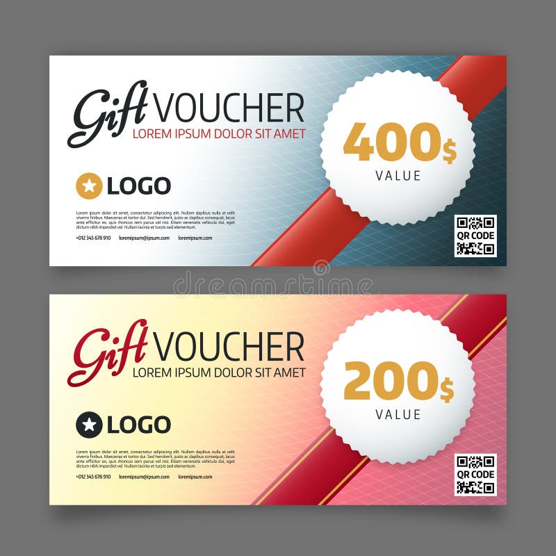 Gift Voucher Template, Vector Graphic Design Stock Vector ...