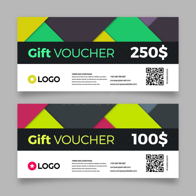Gift Voucher Template, Vector Graphic Design Stock Vector ...