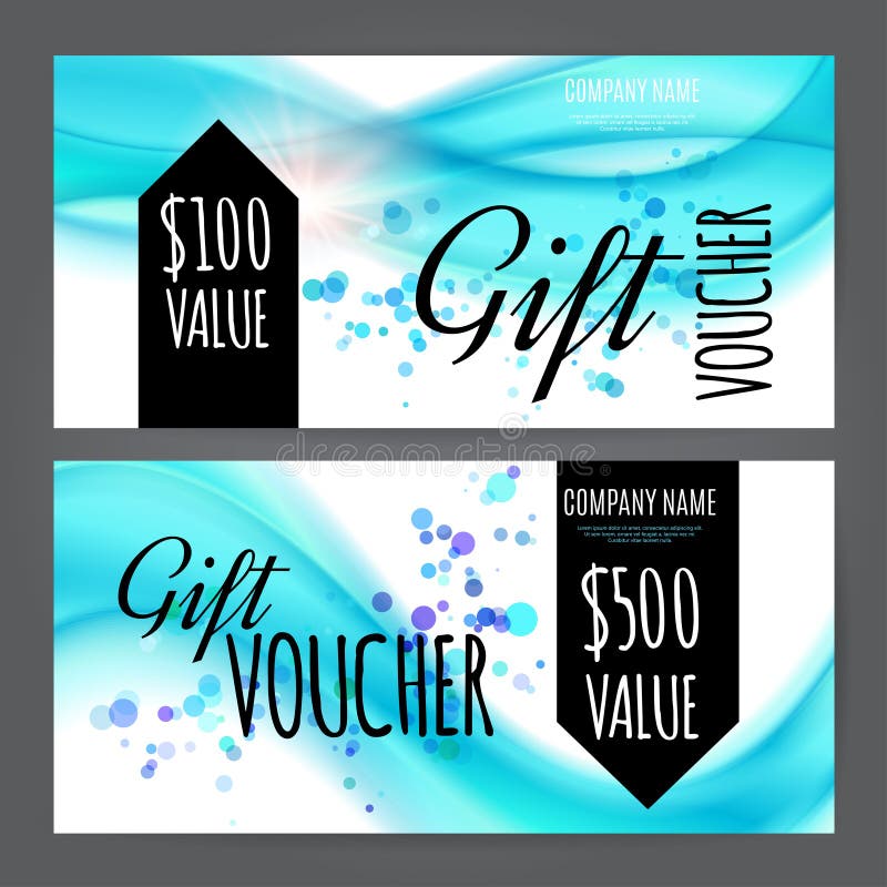 Gift Voucher Vector Template Stock Vector - Illustration of present ...