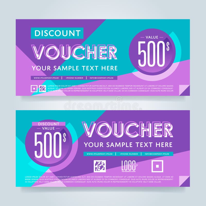 Gift Voucher Template, Vector Layout Stock Vector - Illustration of ...