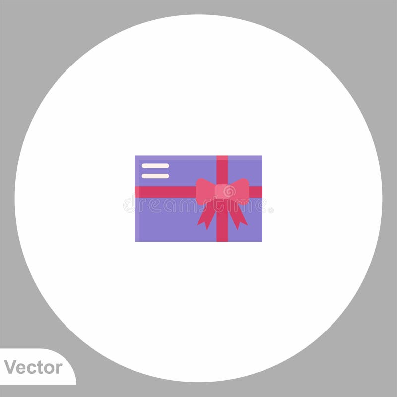 Gift Voucher Vector Icon Sign Symbol Stock Vector - Illustration of ...