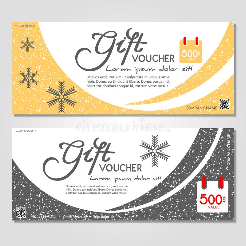 Gift Voucher. Vector, Illustration. Card Template. Stock Vector ...