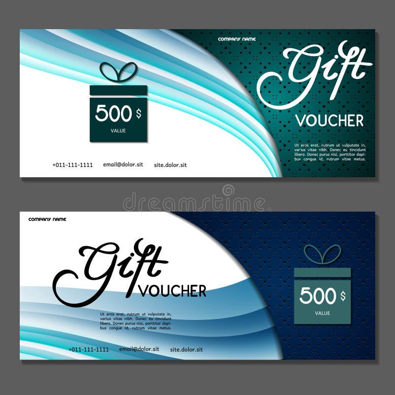 Gift Voucher. Vector, Illustration. Stock Vector - Illustration of sale ...