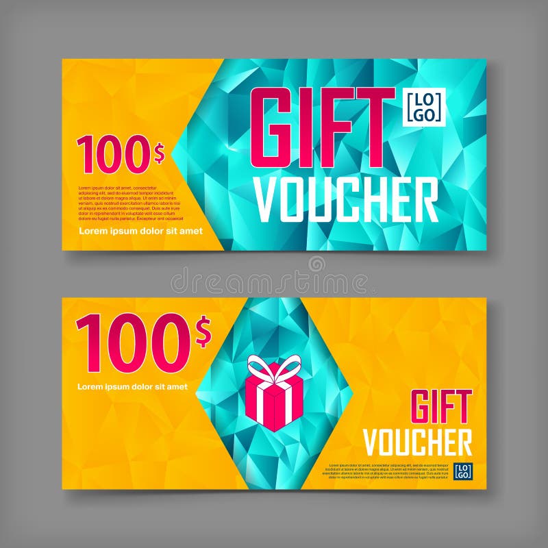 Gift Voucher Vector Template Stock Vector - Illustration of card, label ...