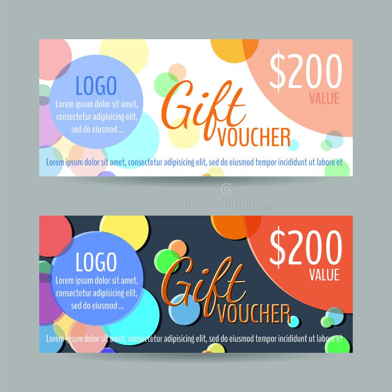 Gift Voucher Vector Template Stock Vector - Illustration of invitation ...