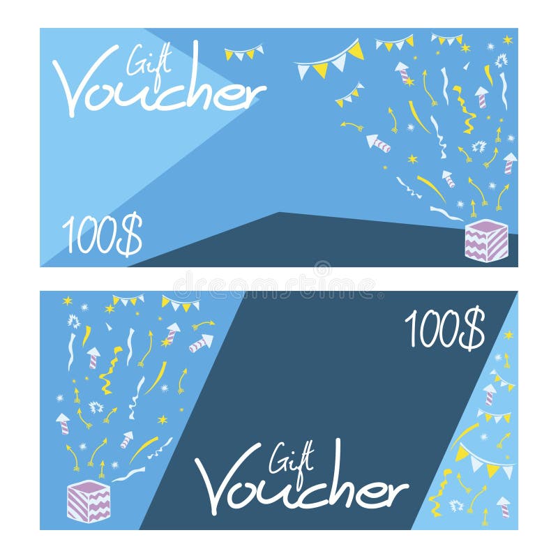 Gift Vouchers. Vector Illustration Decorative Design Stock Vector ...