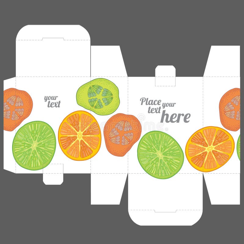 Gift Wedding Favor Box Design Template with Nature Pattern Stock ...