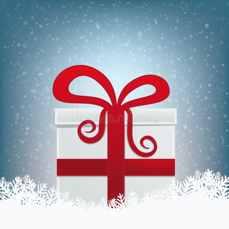 Gift Winter Snowy Landscape Stock Illustration - Illustration of winter ...