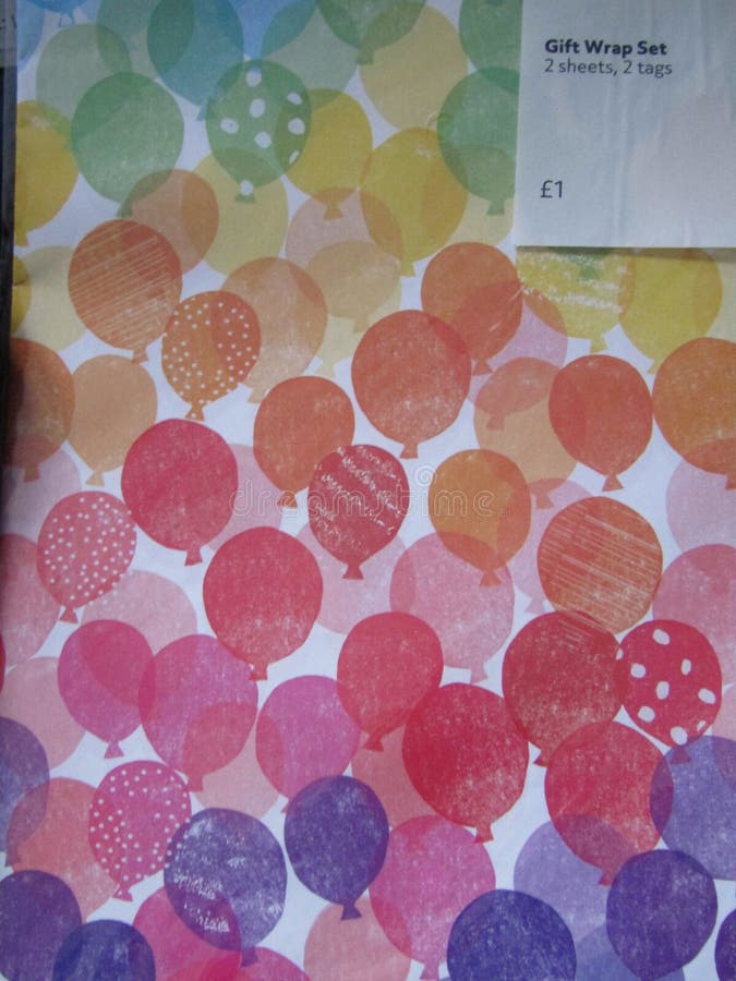 Balloon gift wrap stock photo. Image of colorful, pink - 323028384