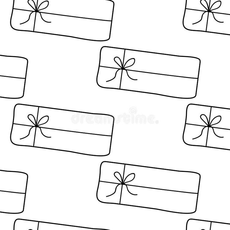 Gift Wrap Designs Featuring Simple Bows in a Continuous Pattern on a ...