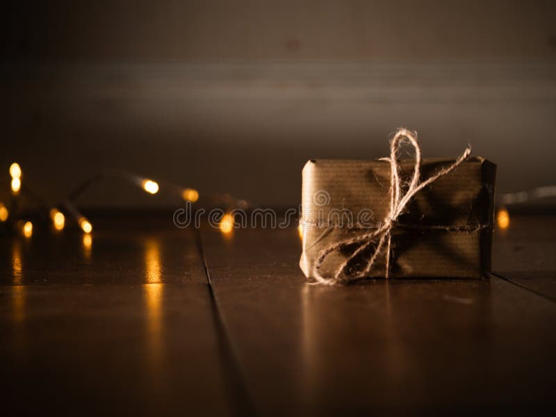 Gift Wrapped in Brown Paper and String Stock Image - Image of delivery ...